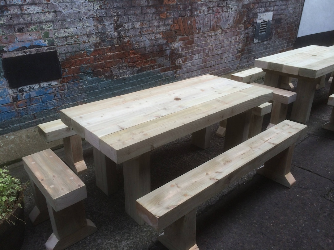 Premium Sleeper Table Garden Furniture 5 Peice - Etsy