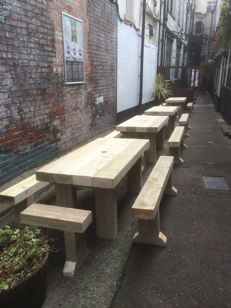 Premium Sleeper Table Garden Furniture 5 Peice - Etsy