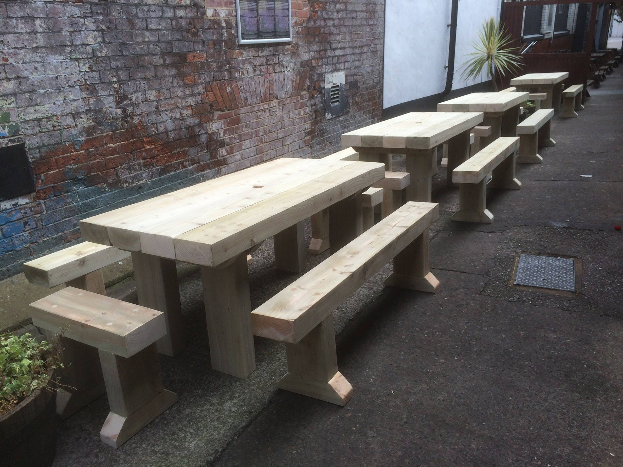 Premium Sleeper Table Garden Furniture 5 Peice - Etsy UK