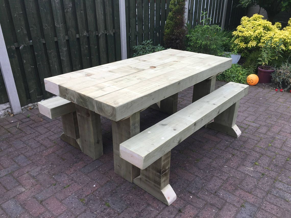 Rustic Sleeper Table - Etsy