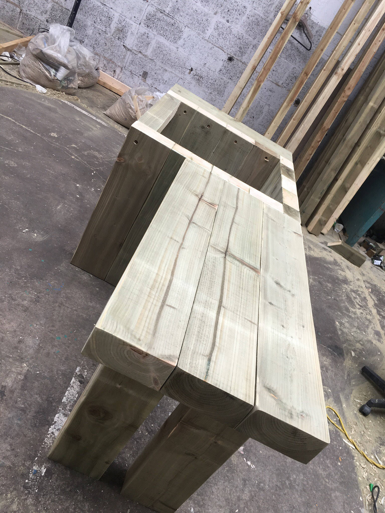 Pizza Oven Stand Made Out of Sleepers With Wood Store and Work | Etsy ...