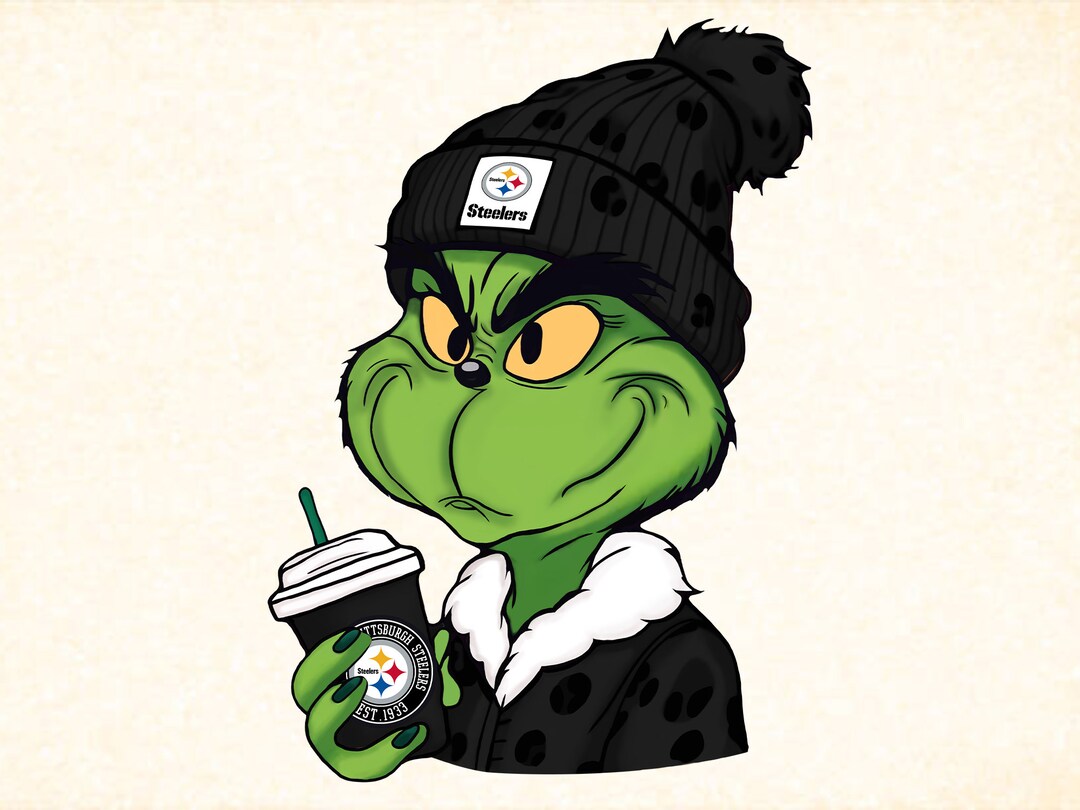 Steelers Football Grinchmas PNG, Boujee Grinch Football PNG - Etsy