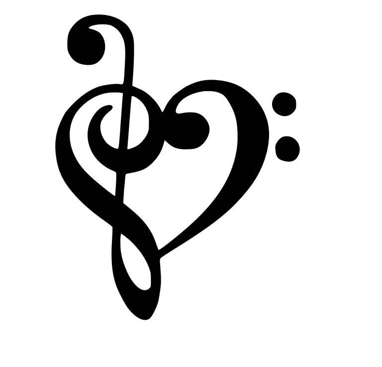 Music Notes Heart SVG Cutting File - Etsy Denmark