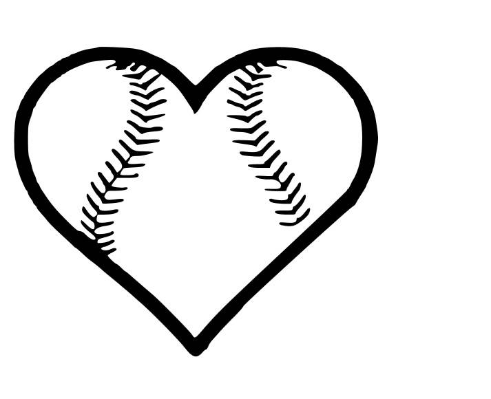 Baseball Softball Heart SVG Cutting File - Etsy