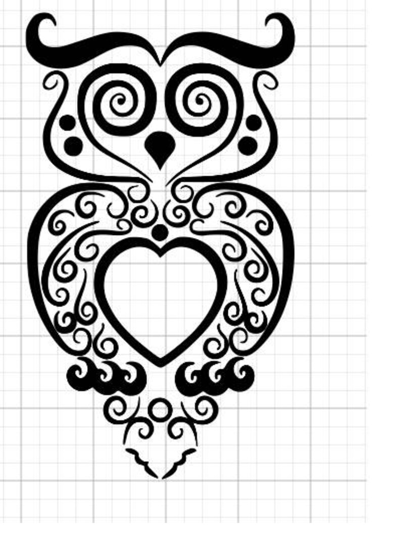 Scroll Owl on Branch SVG Cutting File - Etsy