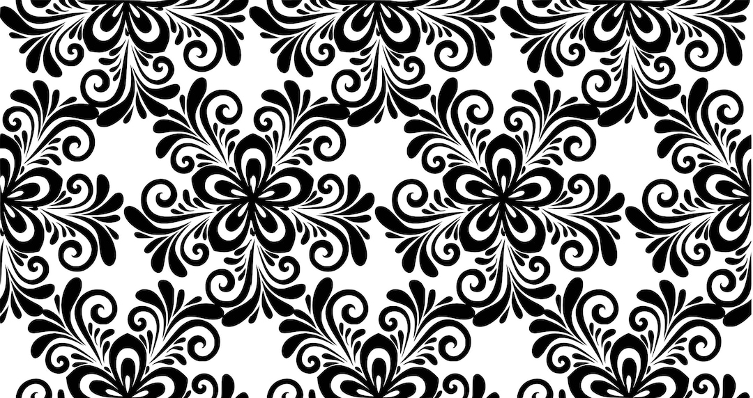 Flower Scroll Pattern SVG Cutting File - Etsy
