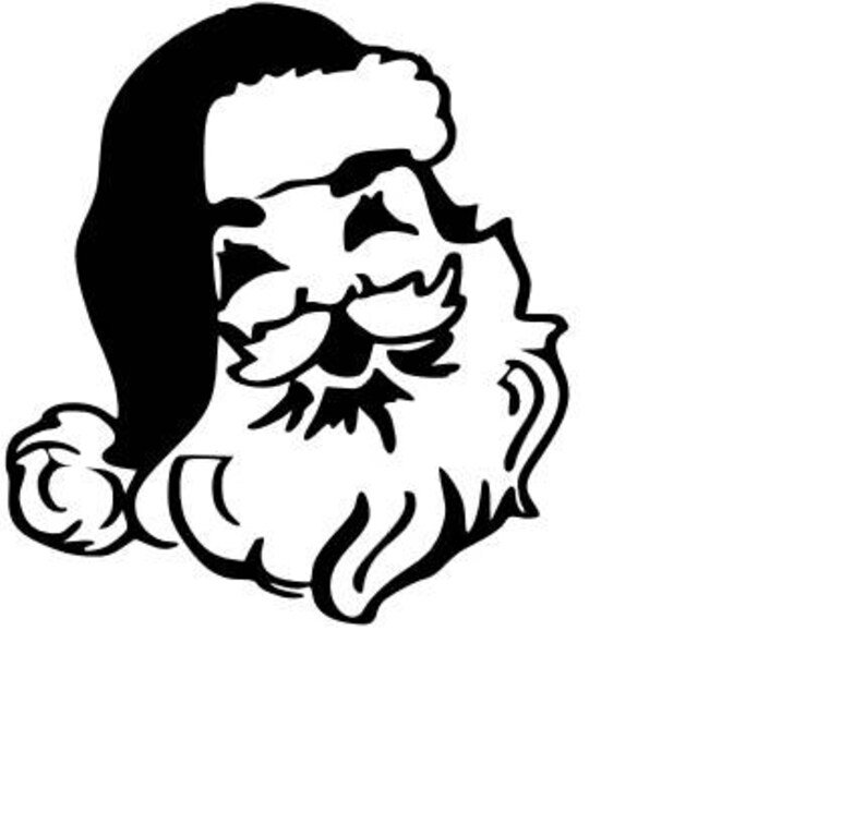 Old Fashioned Santa Face SVG Cutting File - Etsy