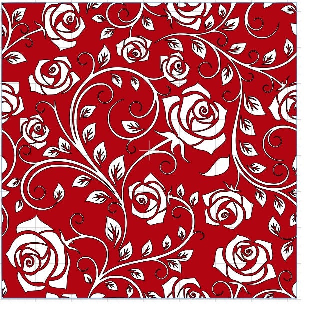 Rose Pattern Solid Background SVG Cutting File - Etsy