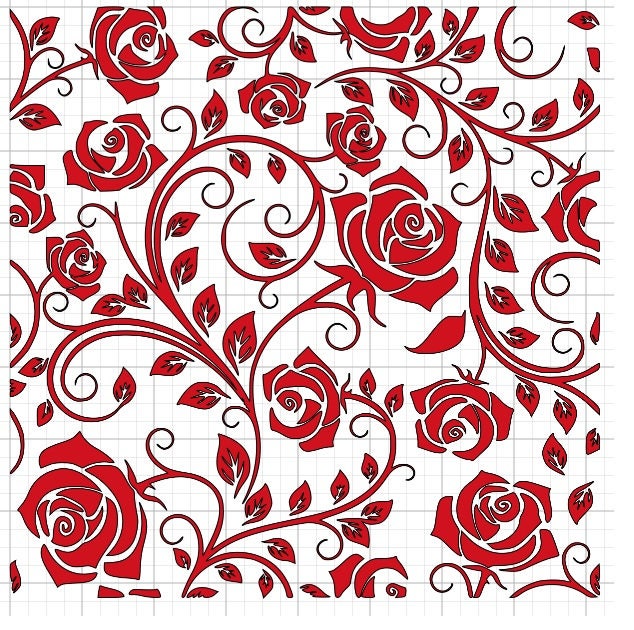 Rose Pattern SVG Cutting File - Etsy
