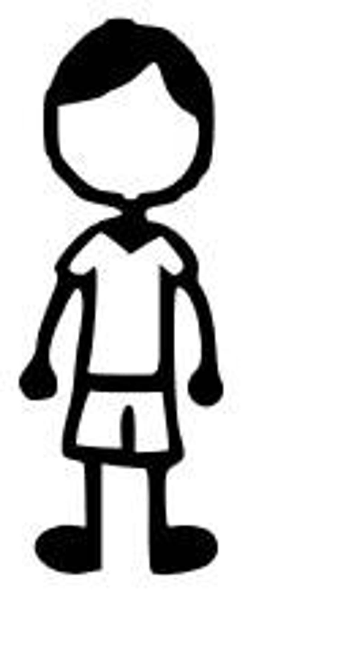 Boys Stick Figure SVG Cutting Files 6 Total | Etsy