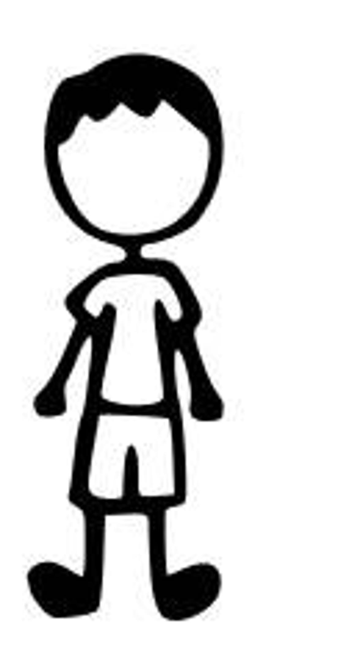 Boys Stick Figure SVG Cutting Files 6 Total | Etsy