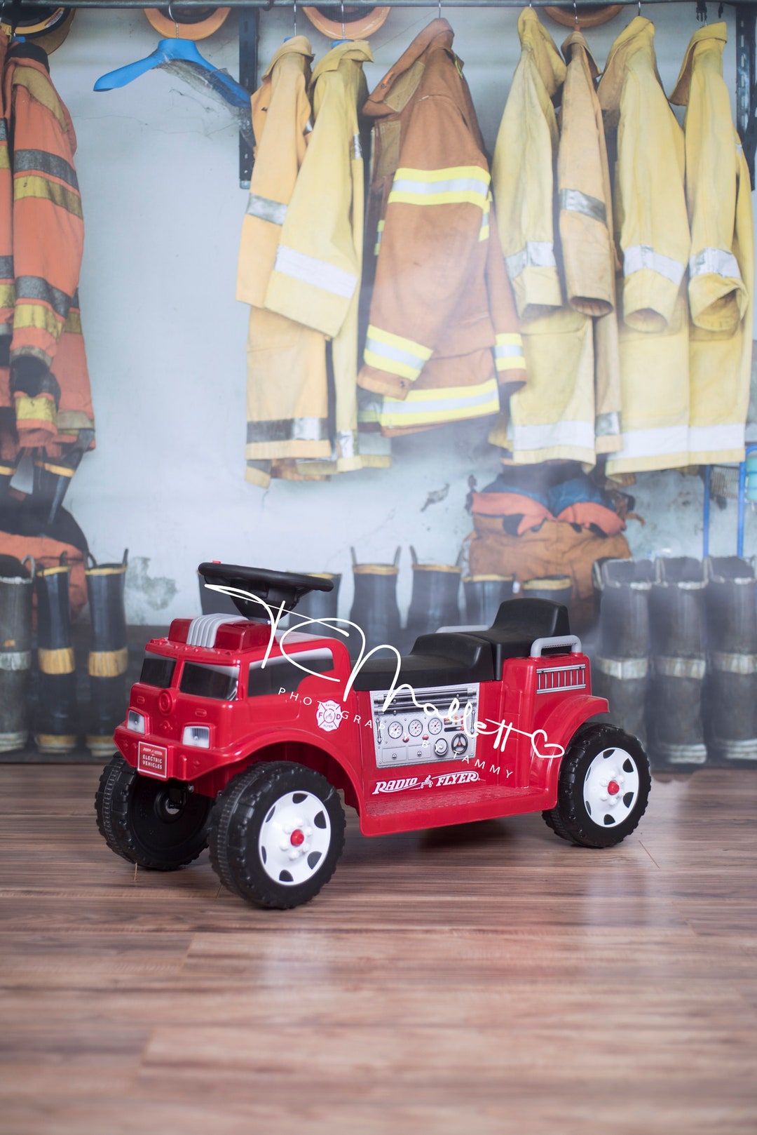 Firefighter High Resolution Digital Backdrop With Fire Engine #2 - Etsy