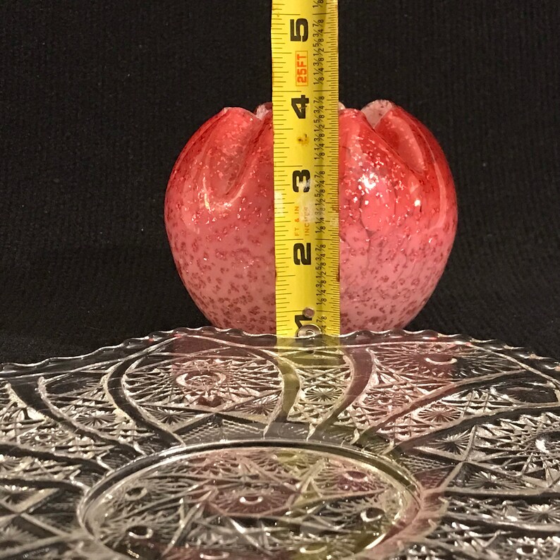 Spectacular Antique Glass Vase Imperial Patterned Glass Bellaire ...