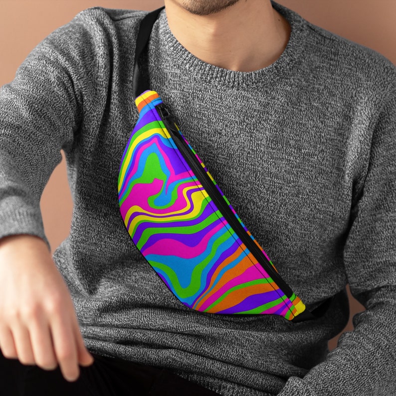 Paint Swirl Festival Fanny Pack: Vibrant Abstract Music Accessory - Etsy