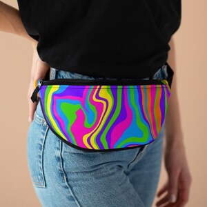 Paint Swirl Festival Fanny Pack: Vibrant Abstract Music Accessory - Etsy