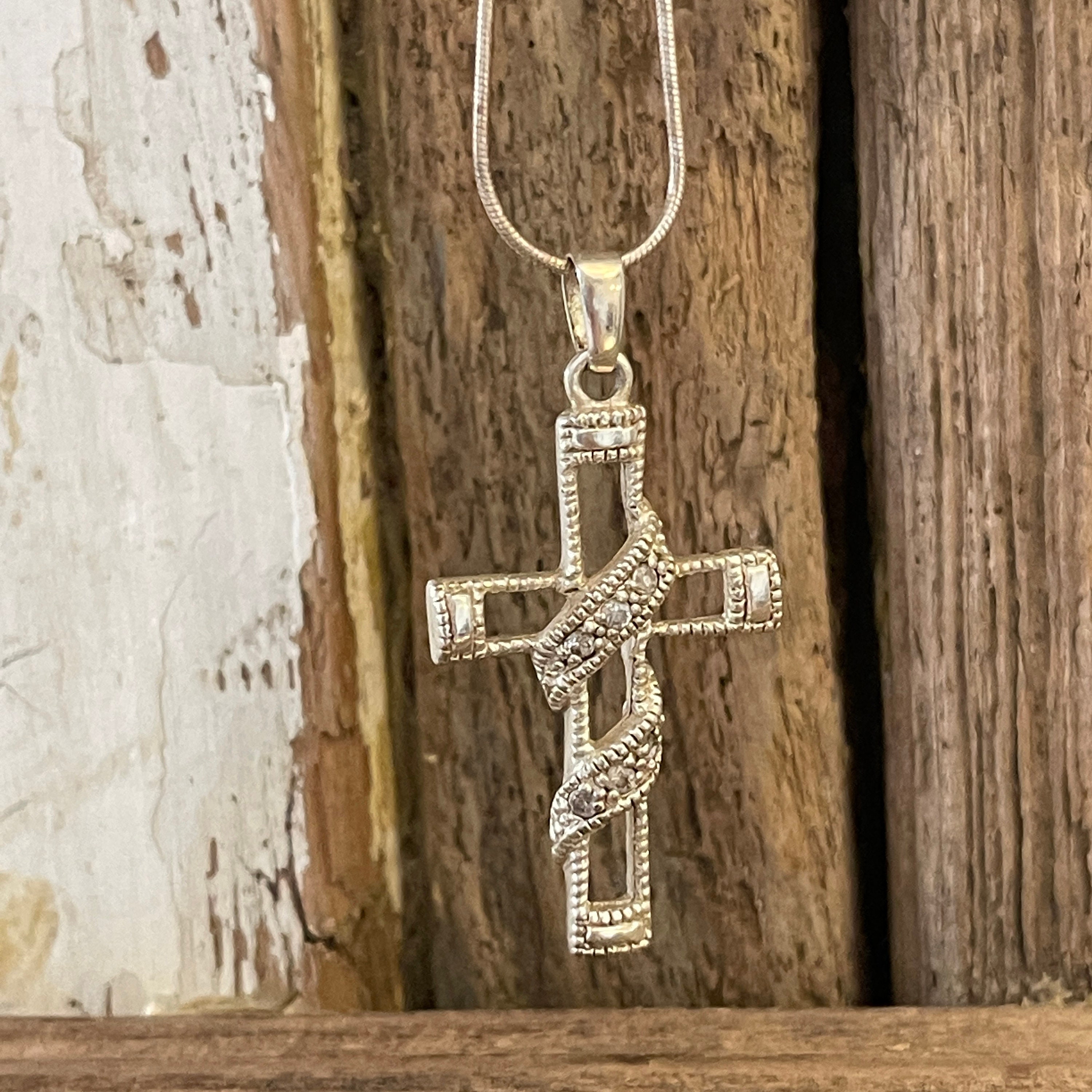 Genuine Silver Cross and Chain Hallmarked Jewellery | Etsy