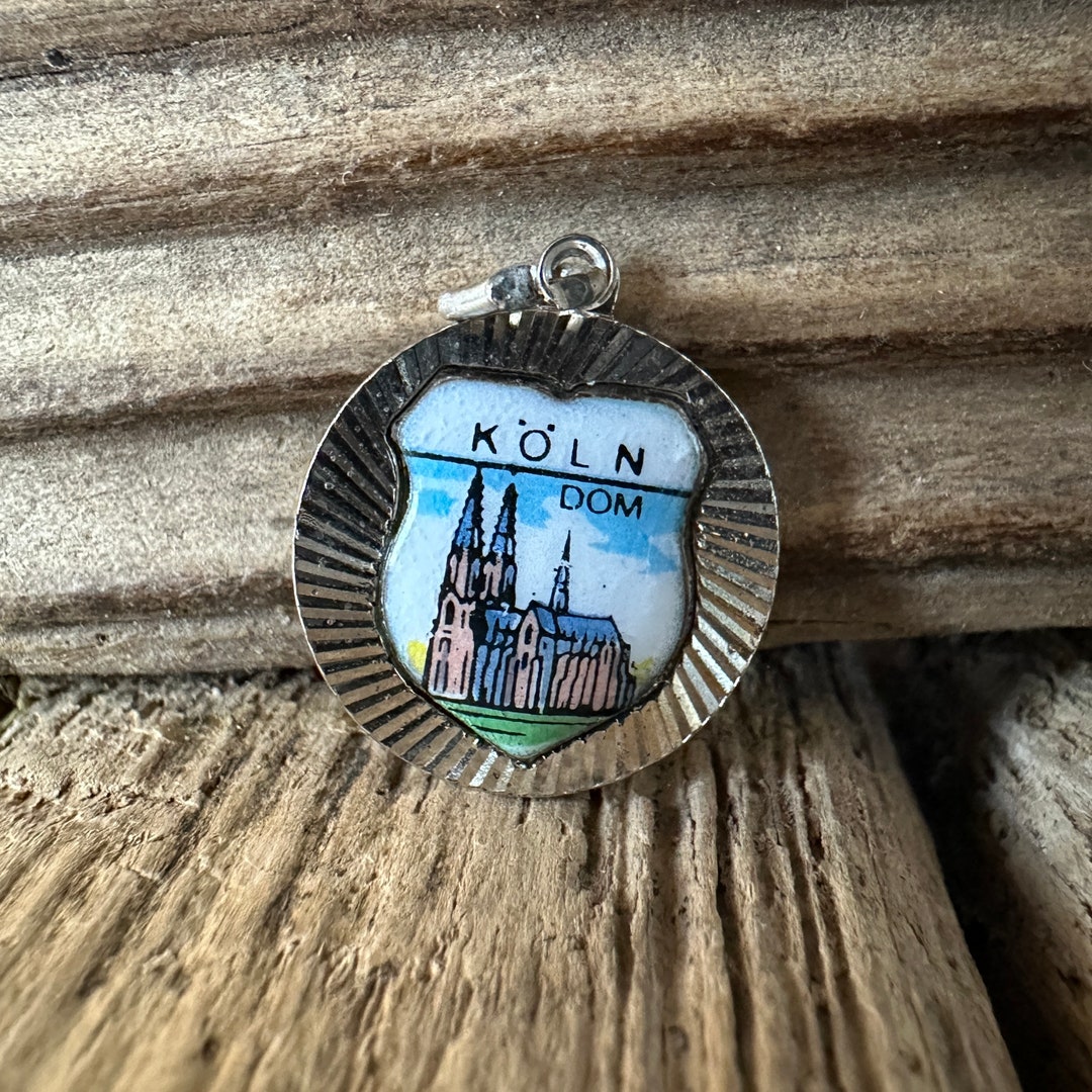 Vintage Silver Metal Koln Dom Charm | Cologne Cathedral Landmark Jewellery | Necklace Bracelet ...