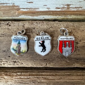 Vintage Silver Germany Tourist Shield Charms, Old German Deutschland ...