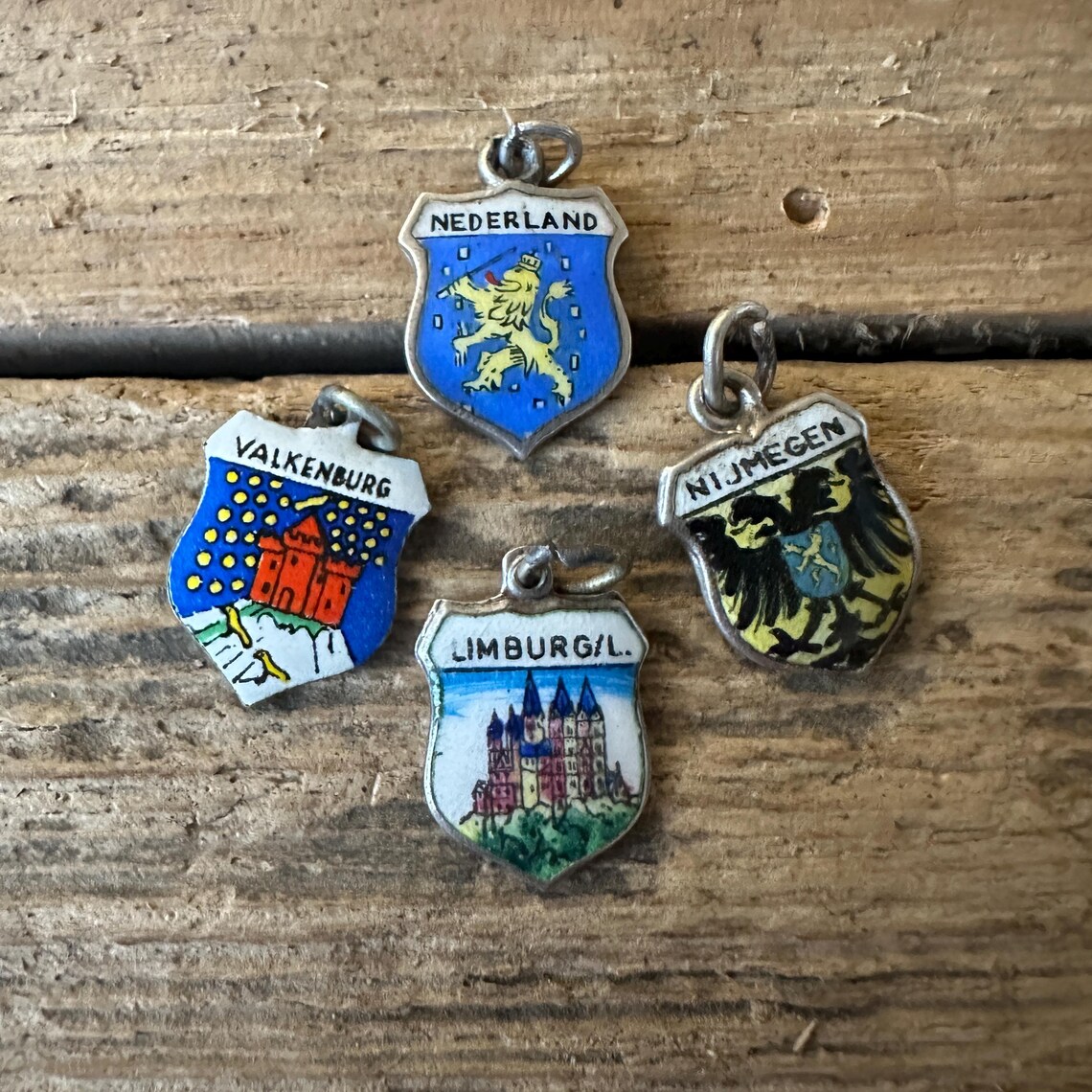 Vintage Silver Netherlands Tourist Shield Charms, Old Dutch Coat of ...