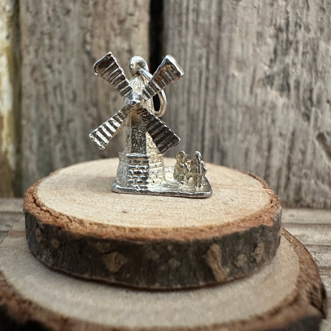 Vintage Solid Silver Windmill Charm | Netherlands Holland Dutch ...