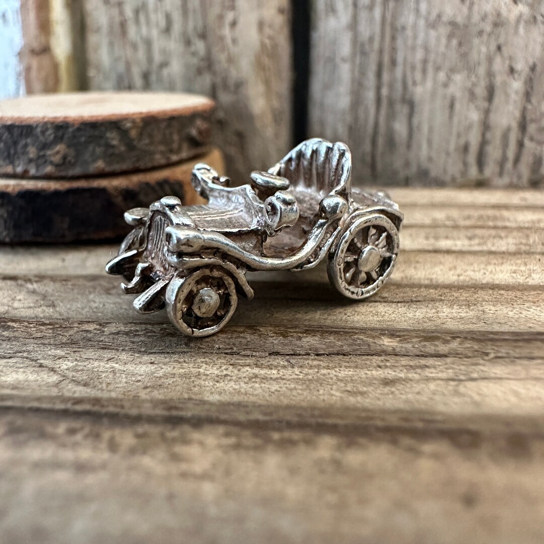 Vintage Solid Silver Old Car Charm | 1978 Hallmarked London Classic ...