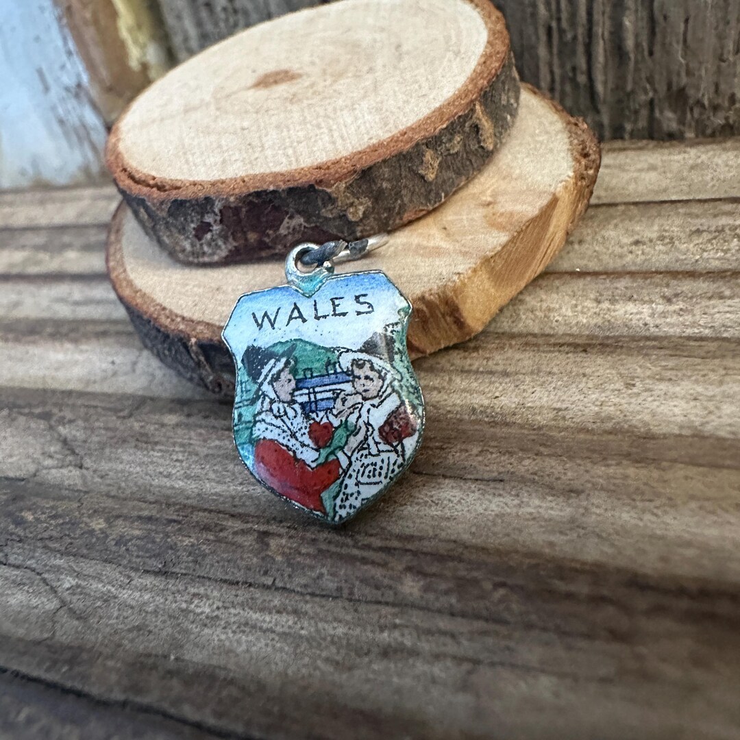 Vintage Solid Silver Wales Charm, 1970s Cymru Traditional Welsh Dress ...