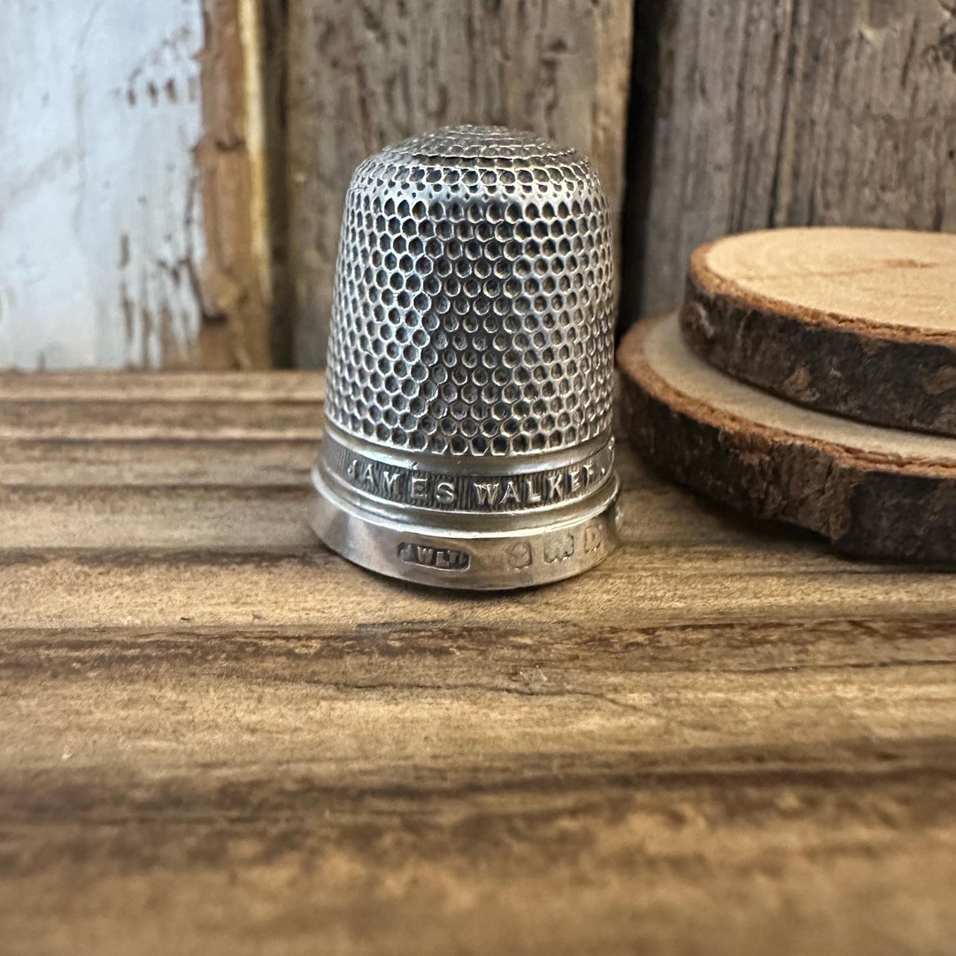 Vintage Solid Silver Thimble, 1928 Sterling Decorative Craft ...
