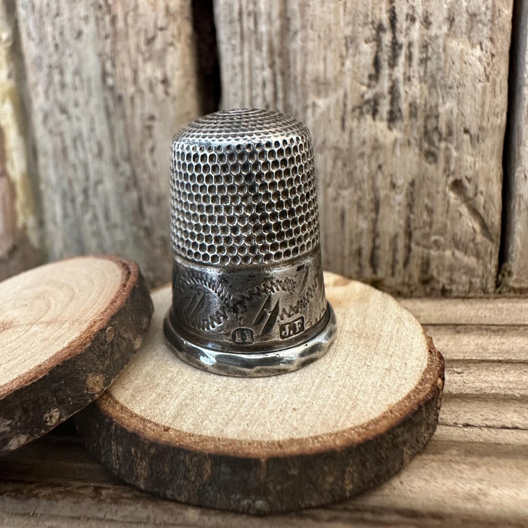Antique Solid Silver Thimble, 1911 English Hallmark, Old Edwardian ...