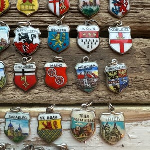 Vintage Silver Germany Tourist Shield Charms, Old German Deutschland ...