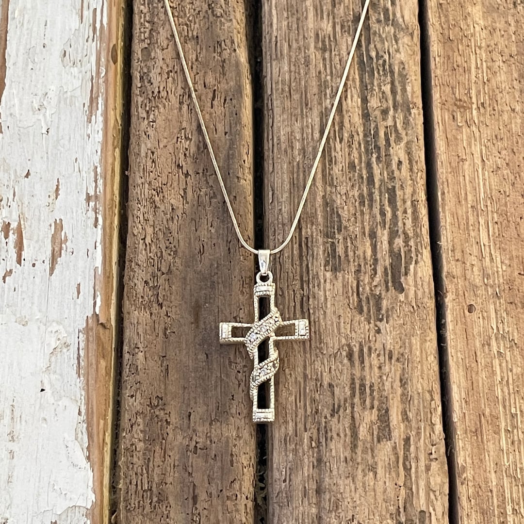 Genuine Silver Cross and Chain Hallmarked Jewellery - Etsy UK