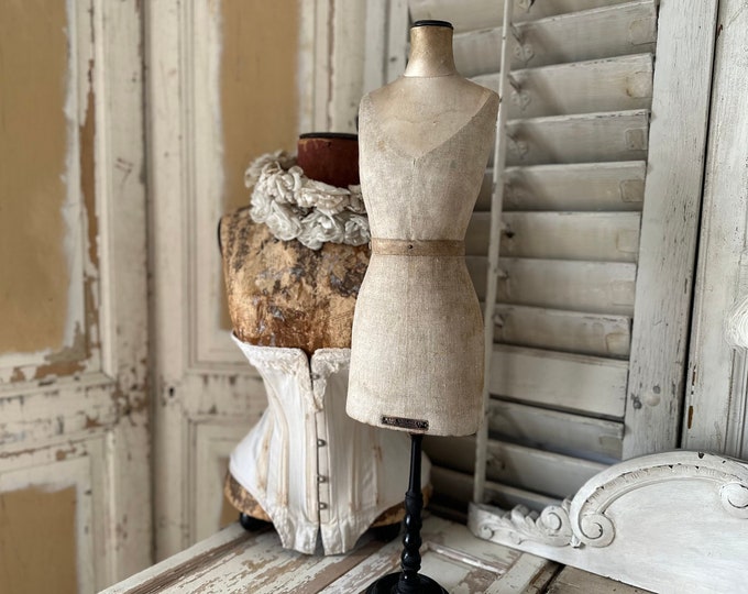 RARE Original Antique 1800s Doll Tailor's Dummy Miniature Model ...