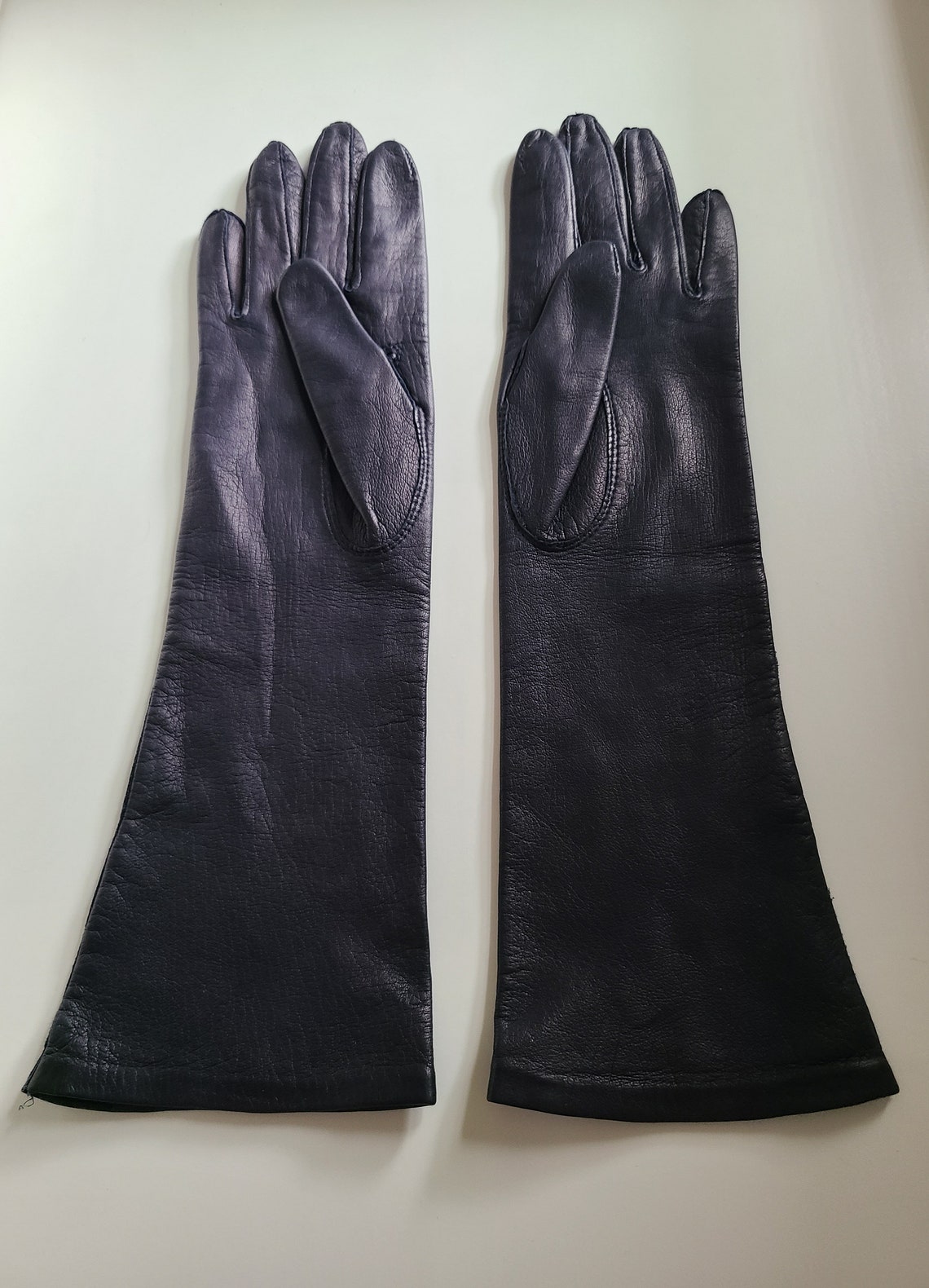 Vintage Long Leather Gloves. - Etsy