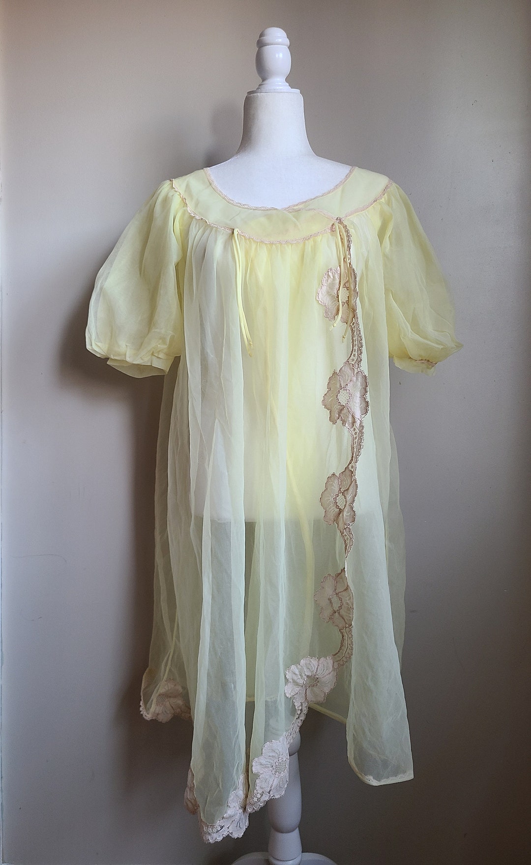 Vintage 50-60s Peignoir Robe - Etsy