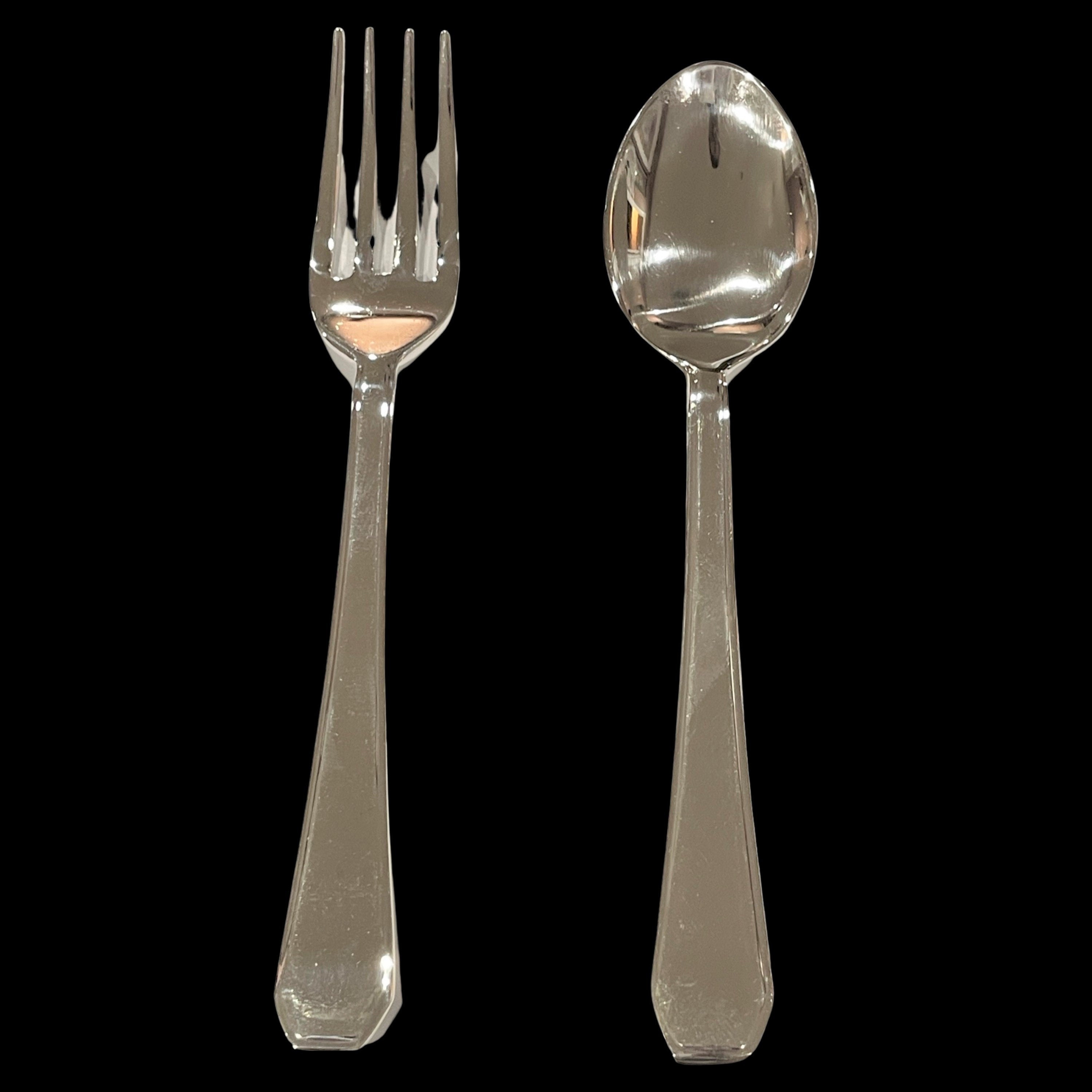 925 Sterling Silver Hallmarked Heavy Dinner Spoon and Fork Set - Etsy