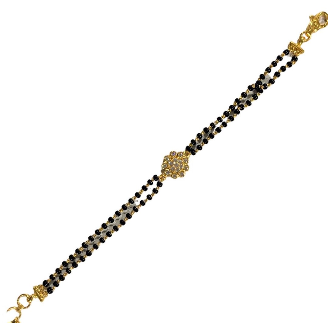 916 Twenty Two Karat (22K) Gold Black Beads Kids 5.0-inch Najariya ...