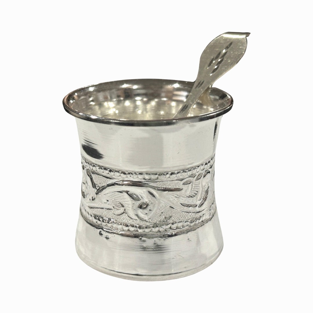 925 Sterling Silver Hallmarked Nakashi Puja Patra / Channa Mitra Set ...