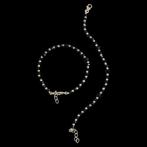 925 Sterling Silver New Born / Toddler Kids Black Beads Najariya ...