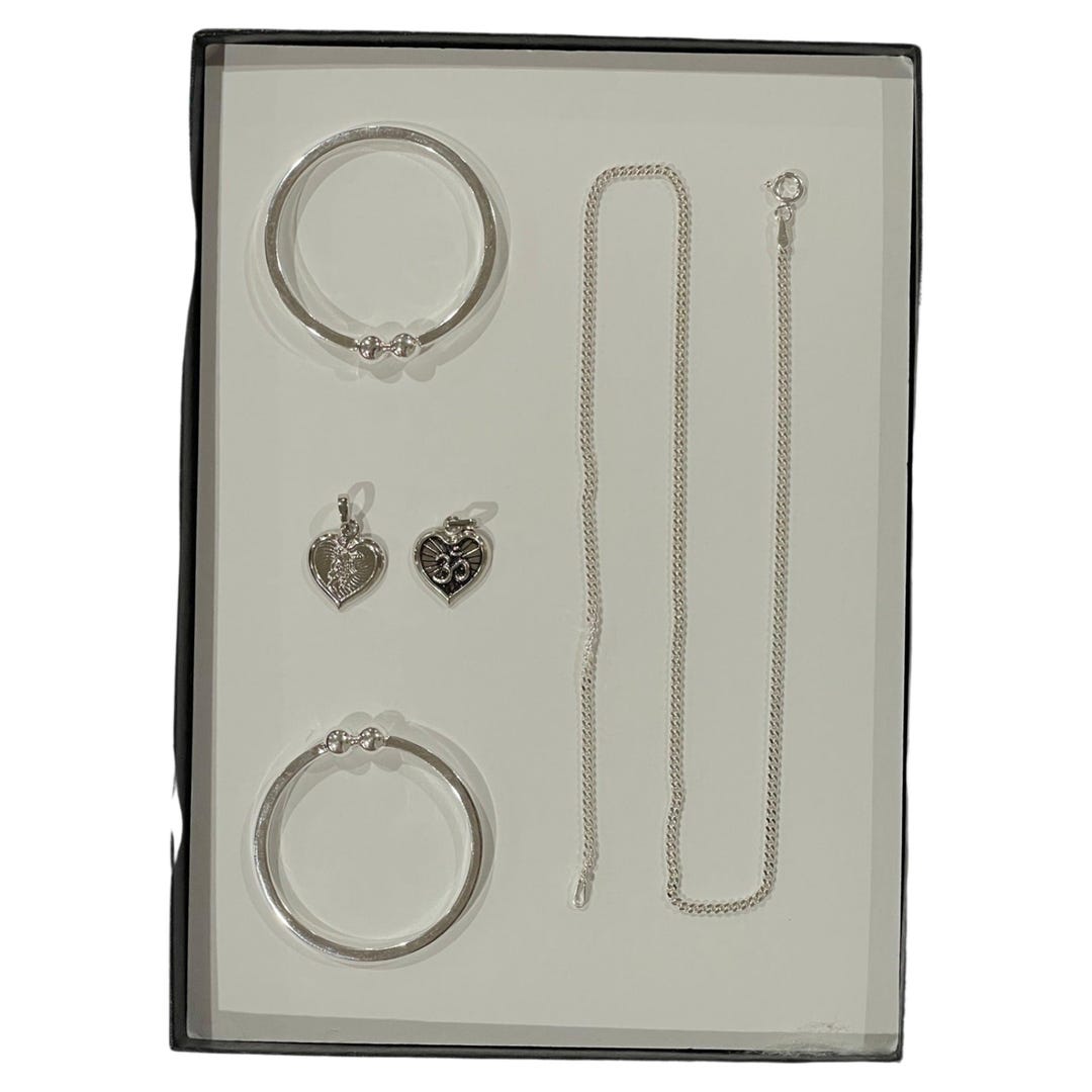 925 Sterling Silver New Born Kid Gift Set - Box#04 - Etsy