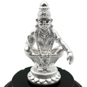 999 Pure Silver Lord AYYAPPA / Sabarimala Idol / Statue - Etsy