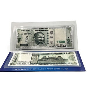 999 Pure Silver Three Gram RS500 Indian Rupee Replica - Etsy