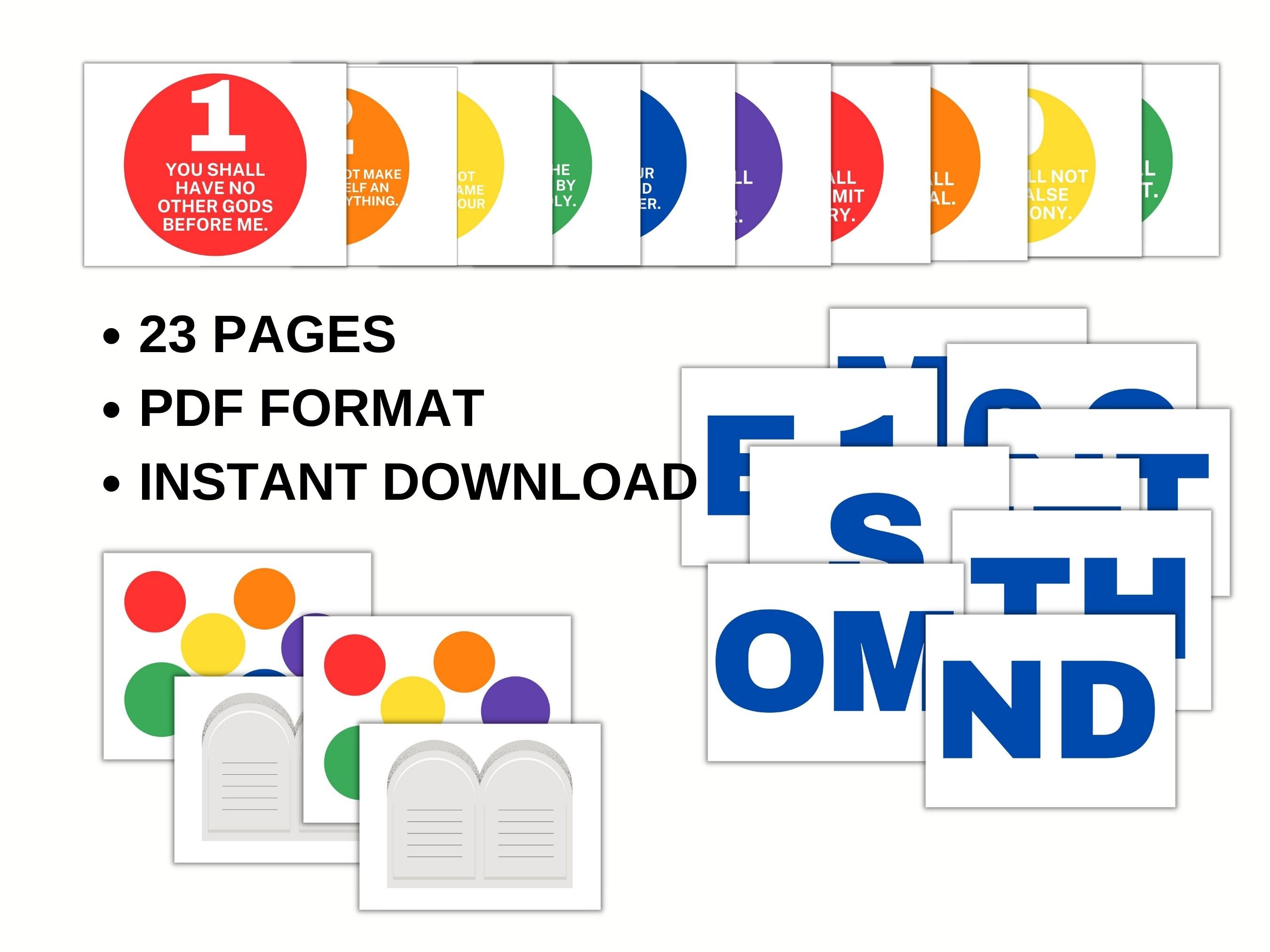 Bulletin Board Kit 10 Commandments Children's Church Resource Sunday ...