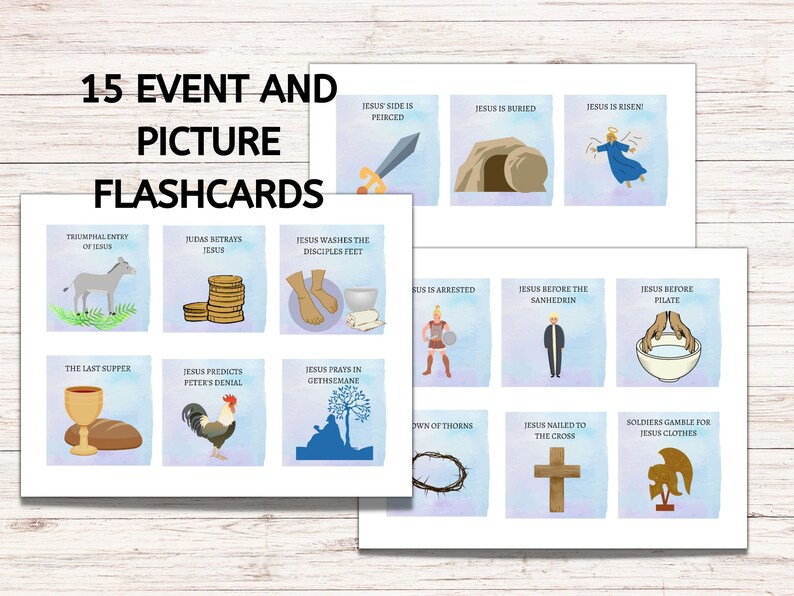 Easter Story Verse Cards for Sunday School Easter Scripture for Kids ...