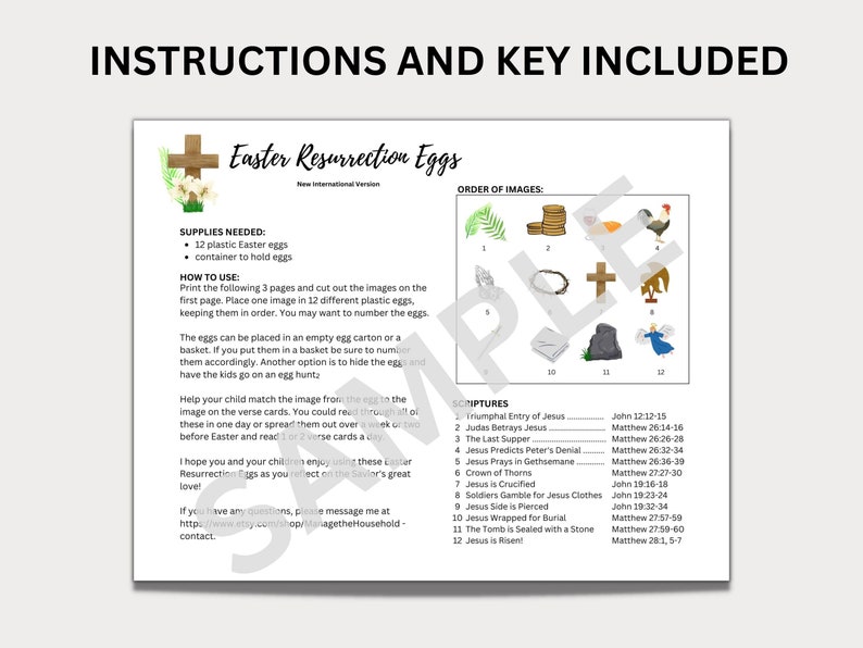 Resurrection Eggs, Easter Story for Kids Instant Download PDF File - Etsy