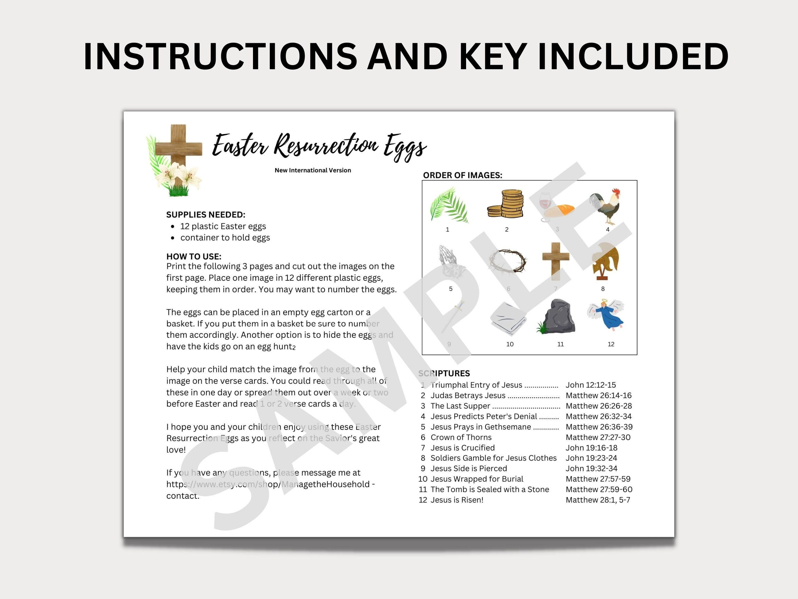 Resurrection Eggs, Easter Story for Kids Instant Download PDF File - Etsy