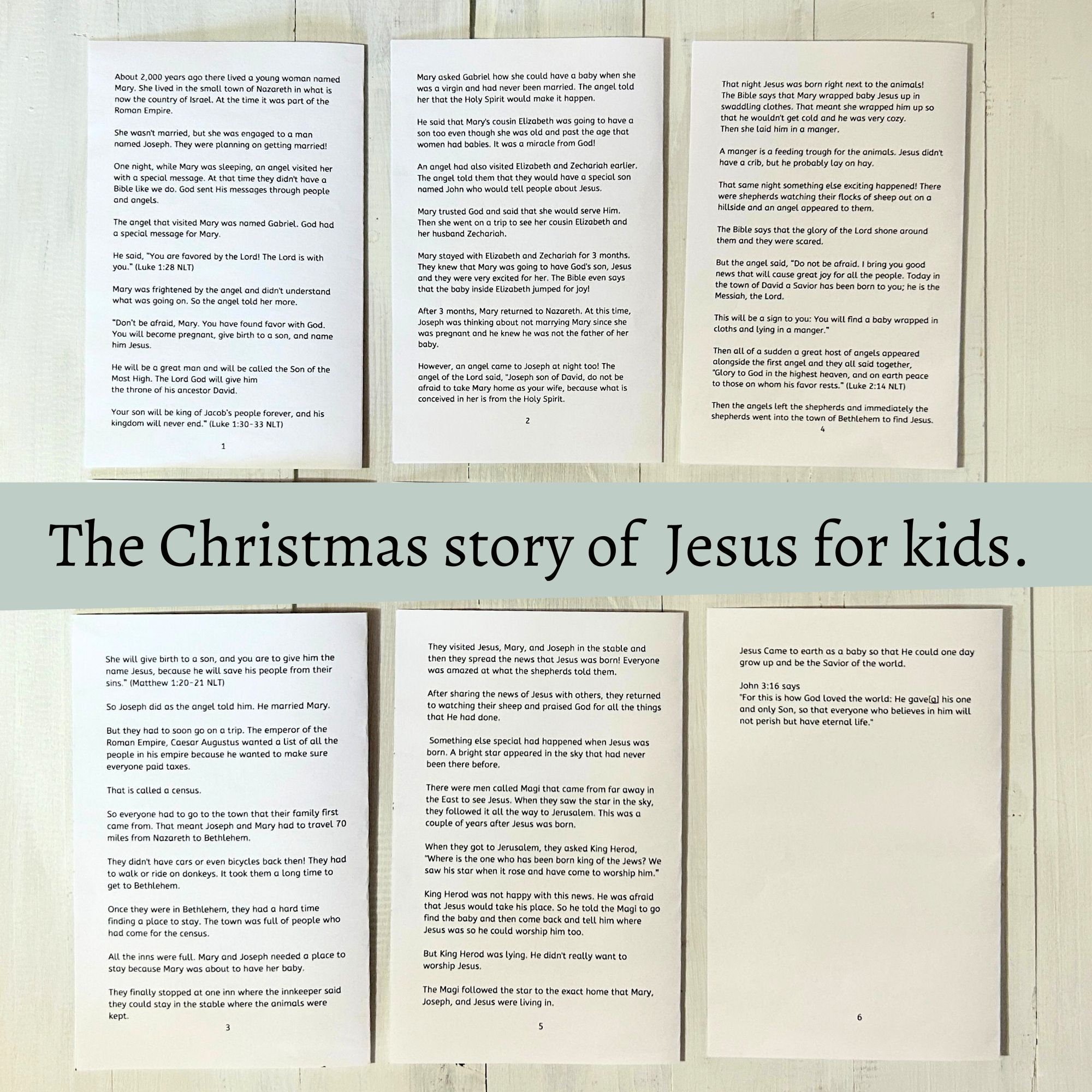 Christmas Story of Jesus Sunday School Lesson Children's Church Lesson ...
