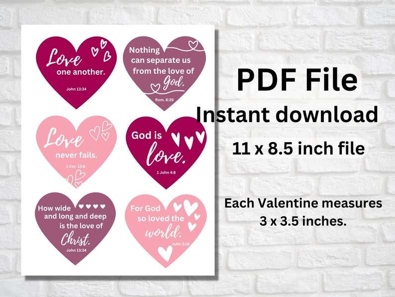 Christian Valentine Card, Bible Verse Valentine, God's Love - Etsy