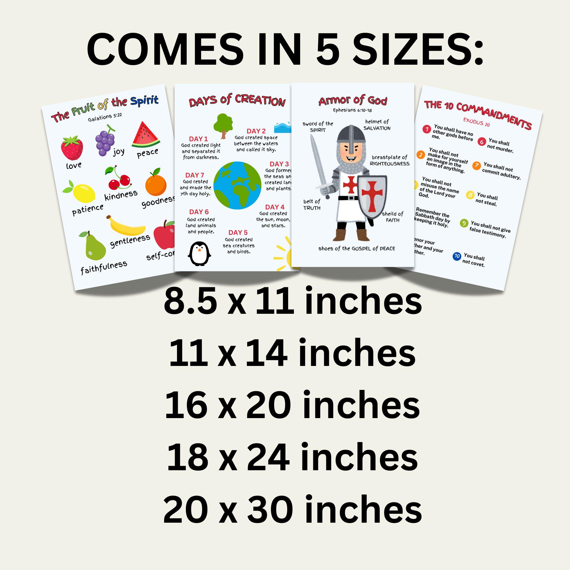 Christian Posters for Sunday School Classroom Bulletin Board Set ...