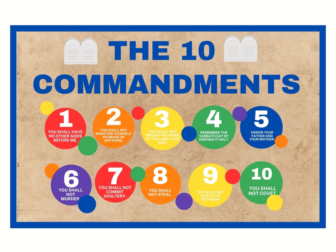 Bulletin Board Kit 10 Commandments Children's Church Resource Sunday ...