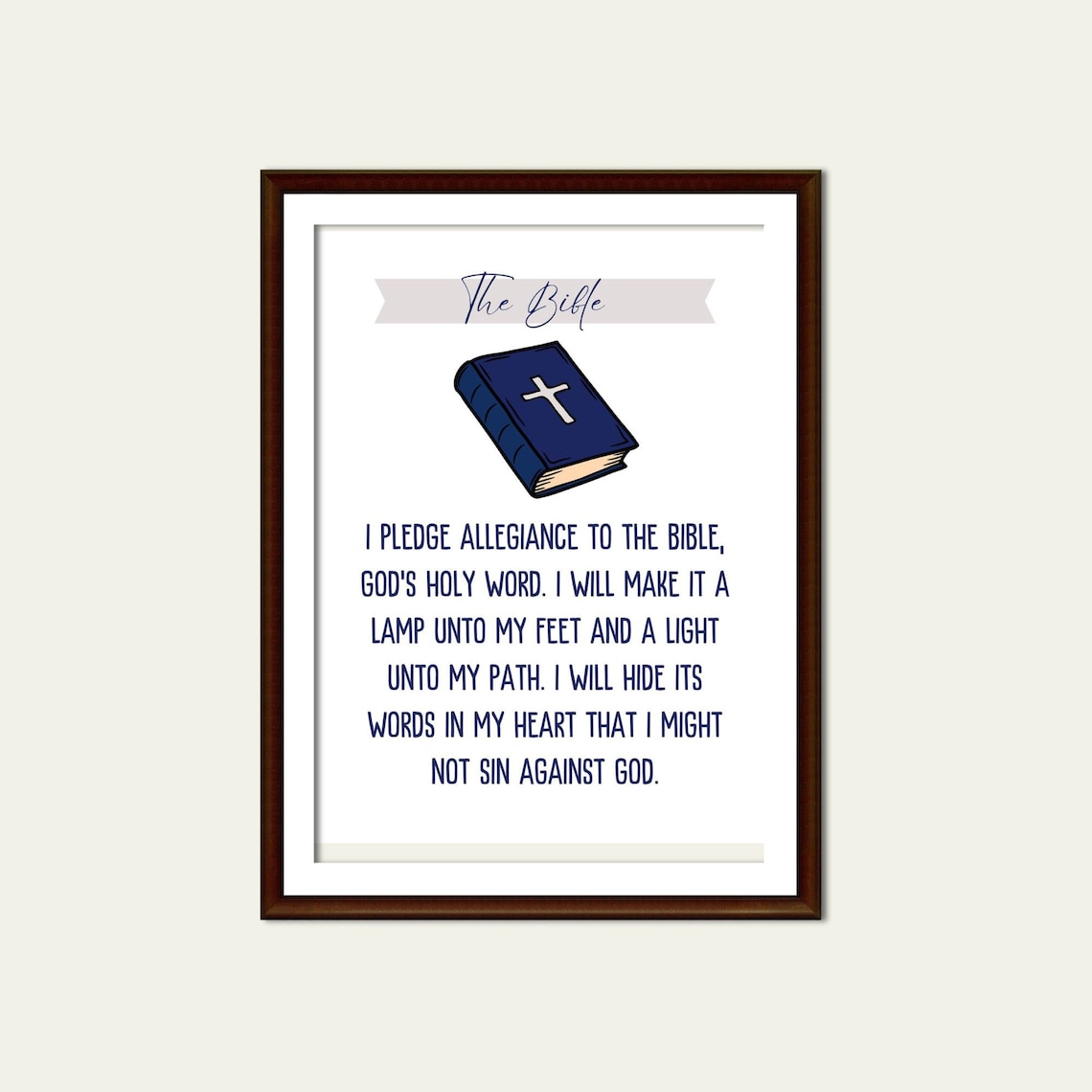 Pledge to the Bible Pledge of Allegiance to the Bible Pledge Christian ...