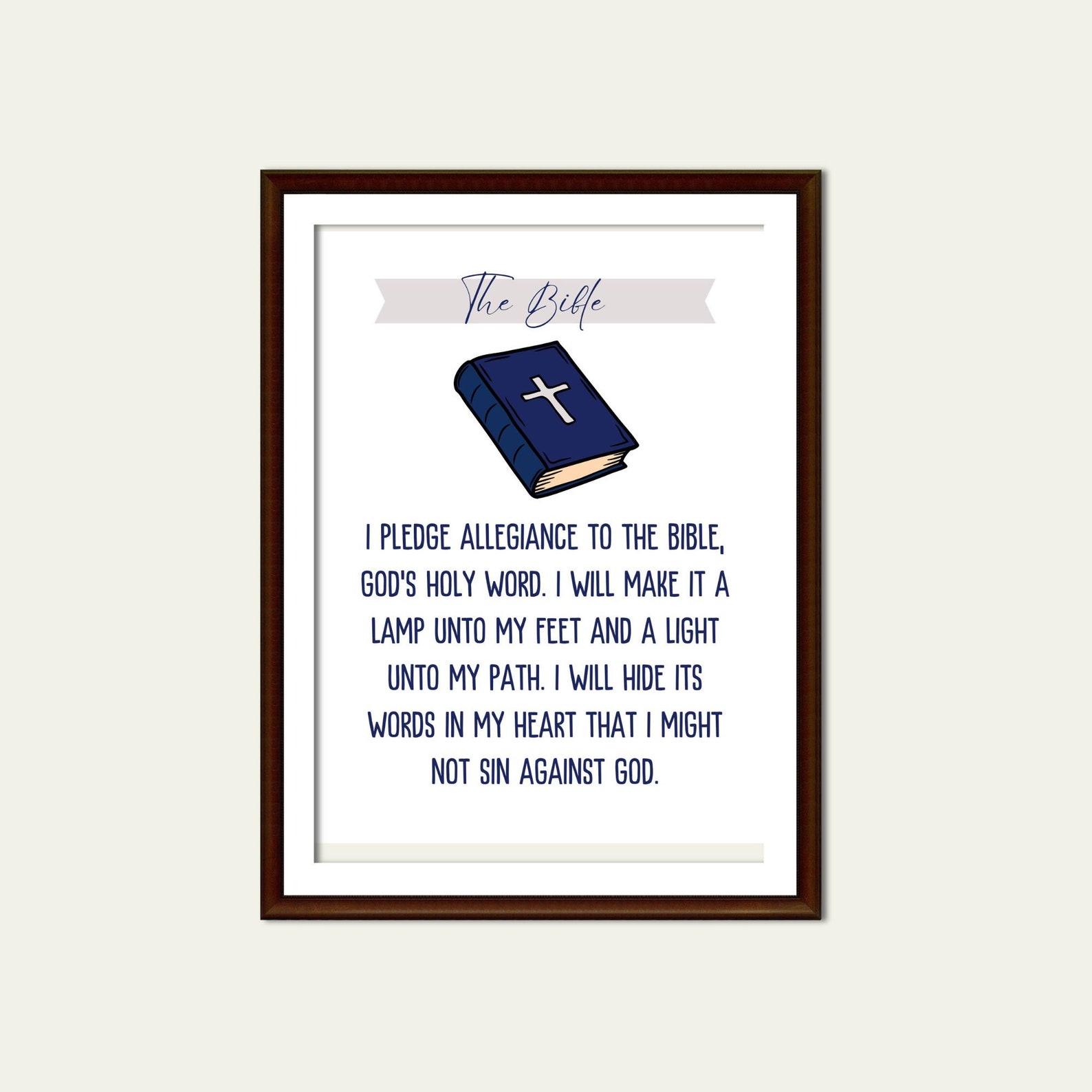Pledge to the Bible Pledge of Allegiance to the Bible Pledge Christian ...